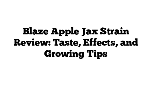 Blaze Apple Jax Strain Review: Taste, Effects, and Growing Tips – 420BB ...