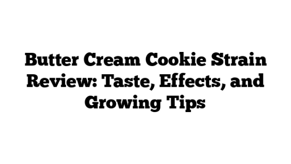 Butter Cream Cookie Strain Review: Taste, Effects, and Growing Tips ...