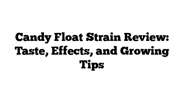 Candy Float Strain Review: Taste, Effects, and Growing Tips – 420 Big Bud