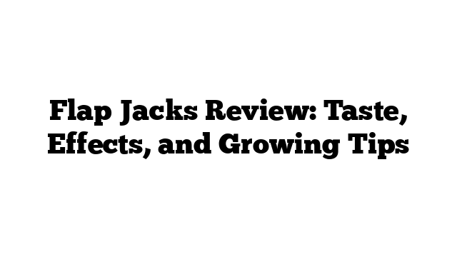 Flapjacks Review: Taste, Effects, and Growing Tips – 420 Big Bud