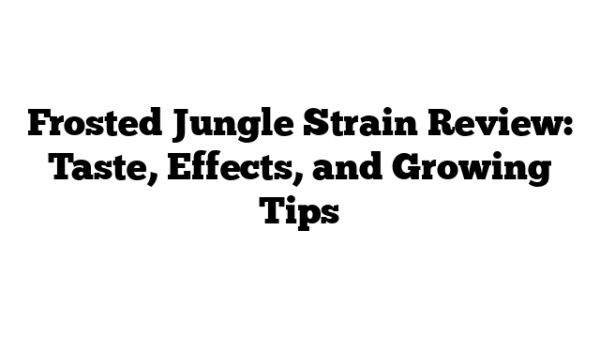 Frosted Jungle Strain Review: Taste, Effects, and Growing Tips – 420 ...
