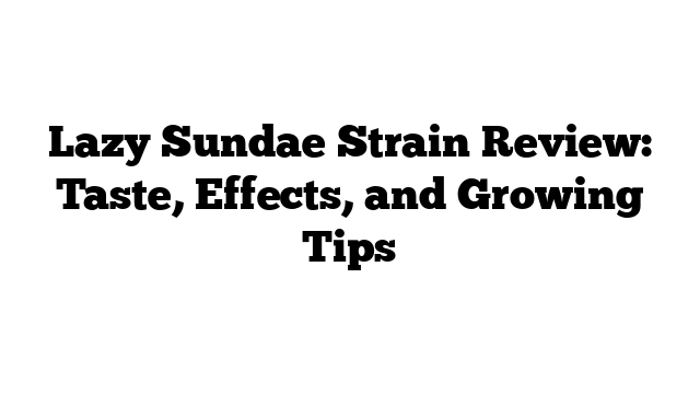 Lazy Sundae Strain Review: Taste, Effects, and Growing Tips – 420BB ...