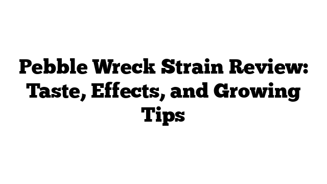 Pebble Wreck Strain Review: Tasting the Fruity and Gassy Goodness – 420 ...