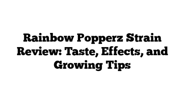 Rainbow Popperz Strain Review: Taste, Effects, and Growing Tips – 420 ...